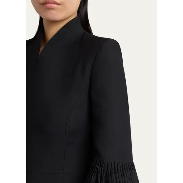 Valentino Garavani Embellished High-collar Midi Dress