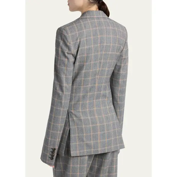 Stella McCartney Slim Checked Single-breasted Blazer Jacket