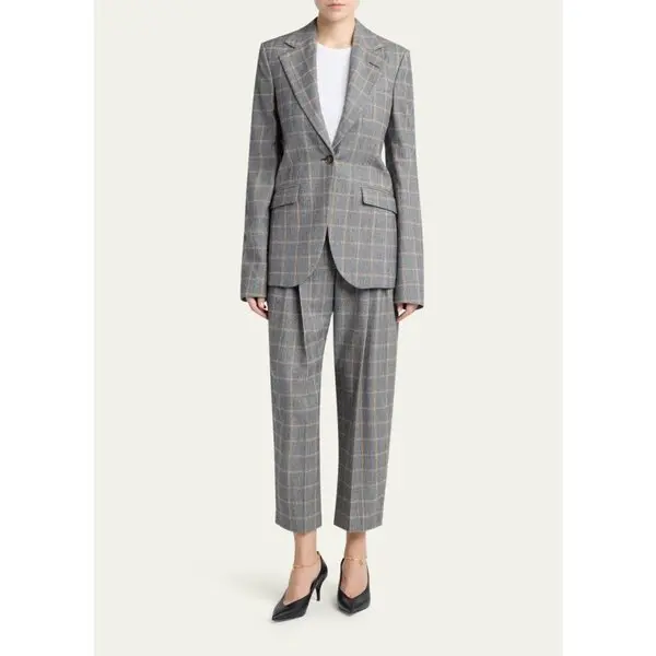Stella McCartney Slim Checked Single-breasted Blazer Jacket