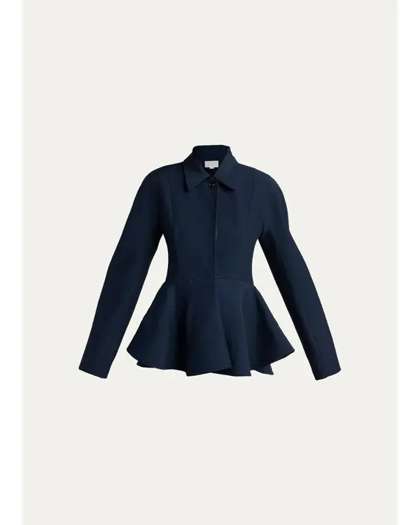 Stella McCartney Dolman-sleeve Wool Peplum Jacket