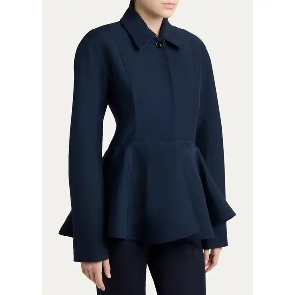 Stella McCartney Dolman-sleeve Wool Peplum Jacket