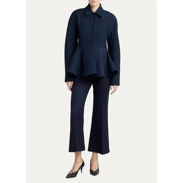 Stella McCartney Dolman-sleeve Wool Peplum Jacket