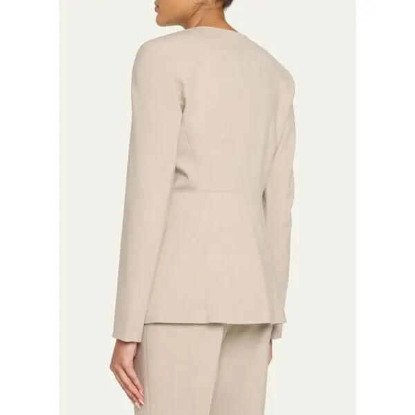Lafayette 148 New York Stretch Wool Fitted Blazer