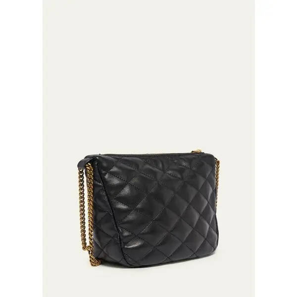 Saint Laurent Cassandre Quilted Leather Shoulder Bag - Nero