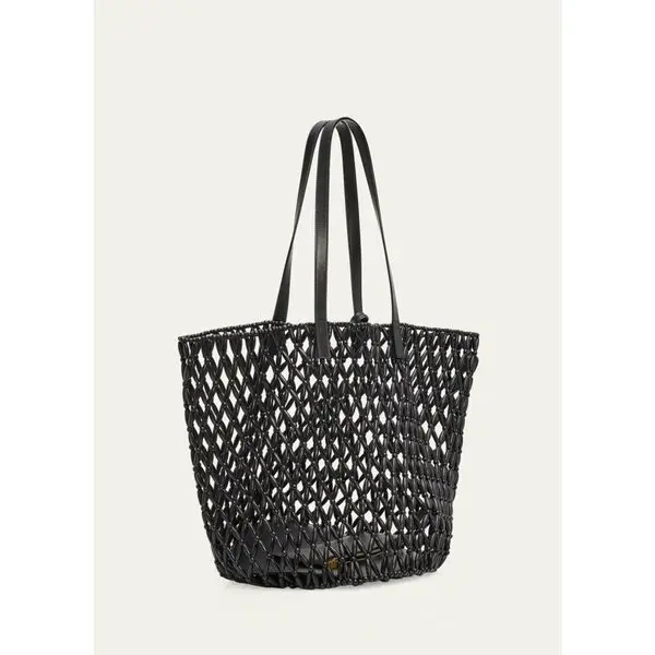 Saint Laurent Panier Medium Beaded Tote Bag - Nero