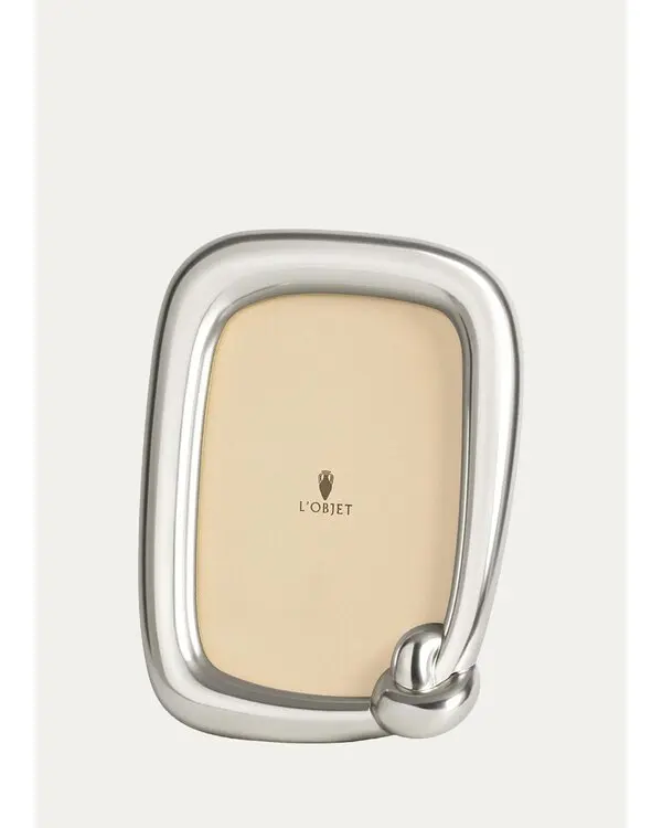L'Objet Knot Frame, 4" X 6 - Silver