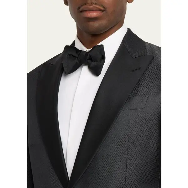 Giorgio Armani Wool-silk Micro Jacquard Dinner Jacket