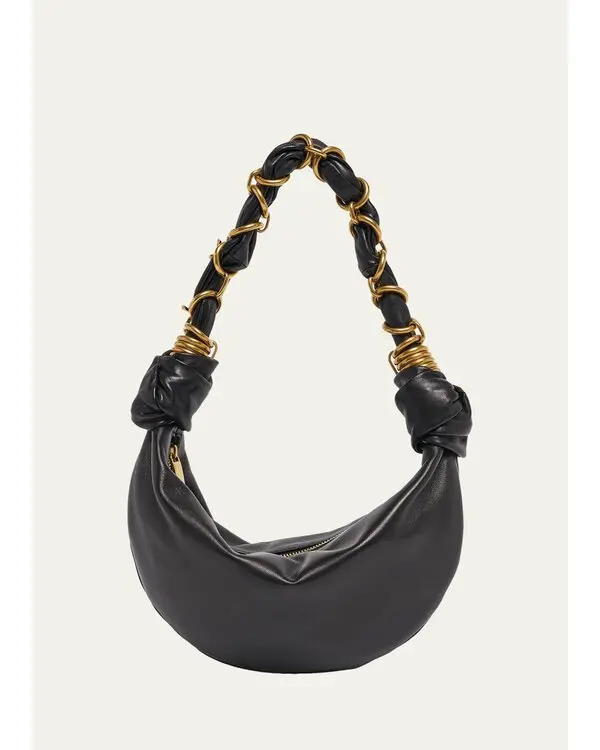 Saint Laurent Amalia Mini Leather Hobo Bag