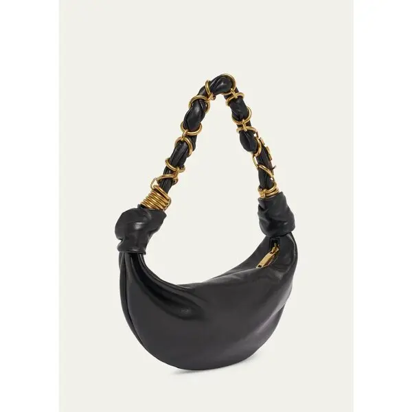 Saint Laurent Amalia Mini Leather Hobo Bag