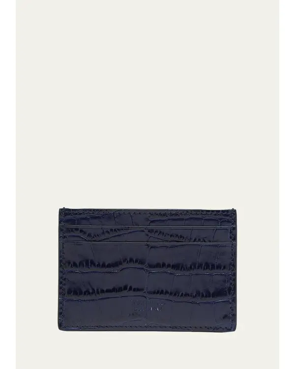 TOM FORD Exotic Line Croc-effect Card Holder - Black
