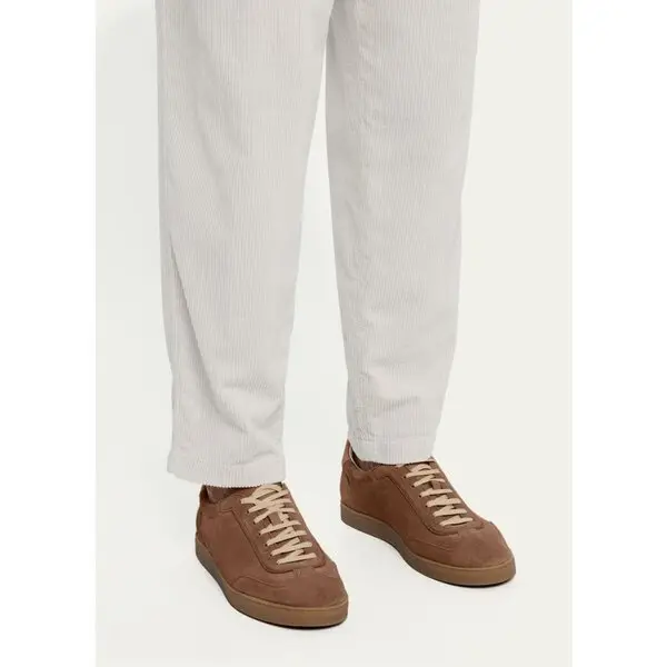 Brunello Cucinelli Suede T-toe Low-top Sneakers - Tan