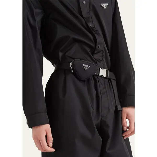 Prada Nastro Nylon Belt W/ Zip Pouch