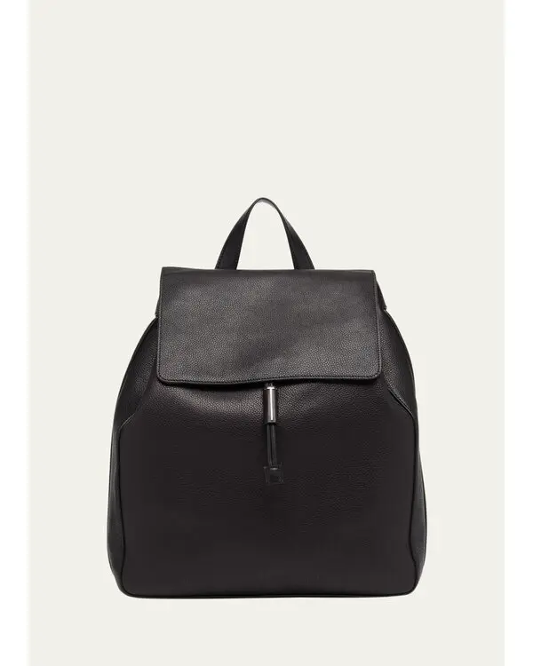 TOM FORD Grained Leather T-line Flap Backpack