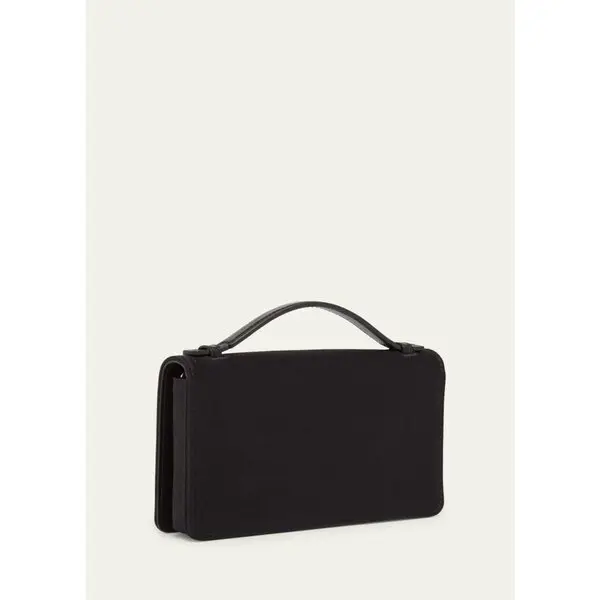 Valentino Garavani Crystal Vlogo Satin Top-handle Bag