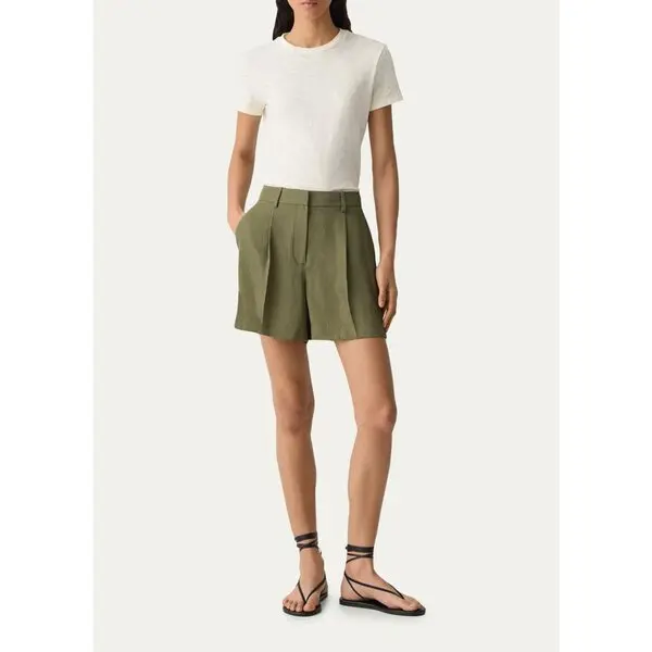 Theory Fluid Pleated Shorts