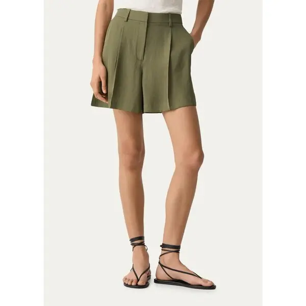 Theory Fluid Pleated Shorts