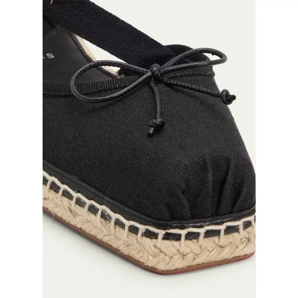CHRISTIAN LOUBOUTIN Cassiadrilla Canvas Lace-up Espadrilles - Black