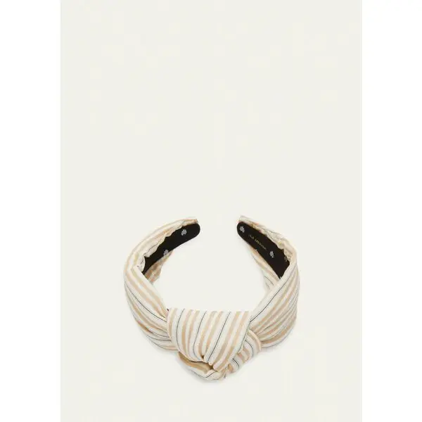 Lele Sadoughi Knotted Cotton Seersucker Headband
