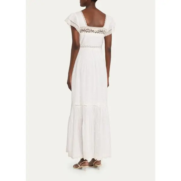LoveShackFancy Georgine Eyelet Embroidered Maxi Dress