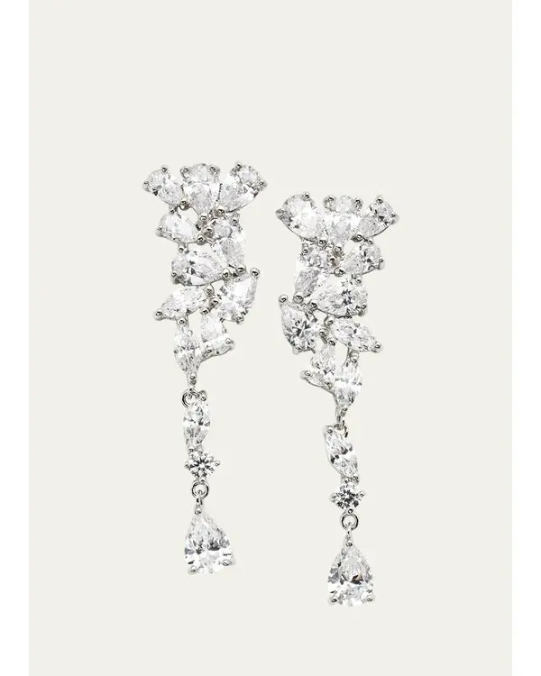 KENNETH JAY LANE Multi-shape Dangle Earrings - Clear