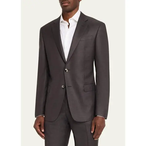 Giorgio Armani Soft Line Micro-check Two-piece Suit
