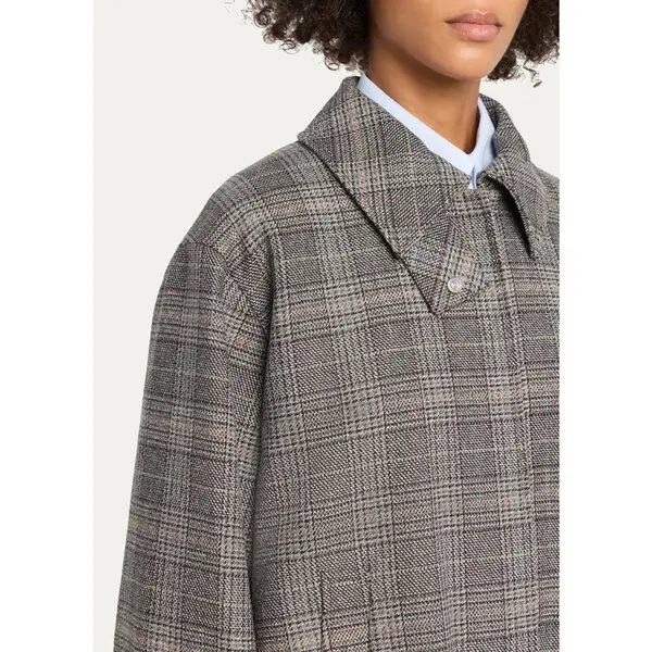 Lafayette 148 New York Glen Check Bomber Jacket
