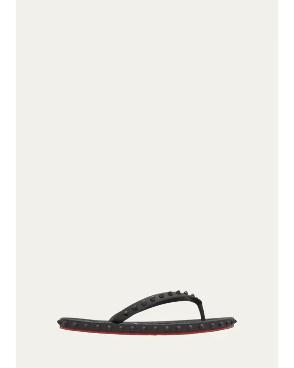CHRISTIAN LOUBOUTIN Donna Spike Flip Flops - Black