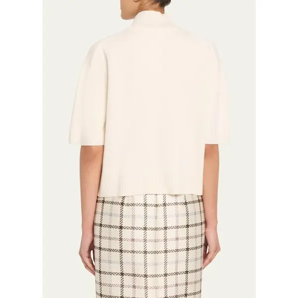 Brandon Maxwell The Kinley Cashmere Cropped Sweater