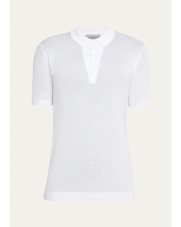 John Smedley Roth Cotton Polo Shirt - White