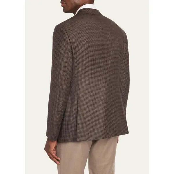 Giorgio Armani Soft Line Houndstooth Single-breasted Sport Coat
