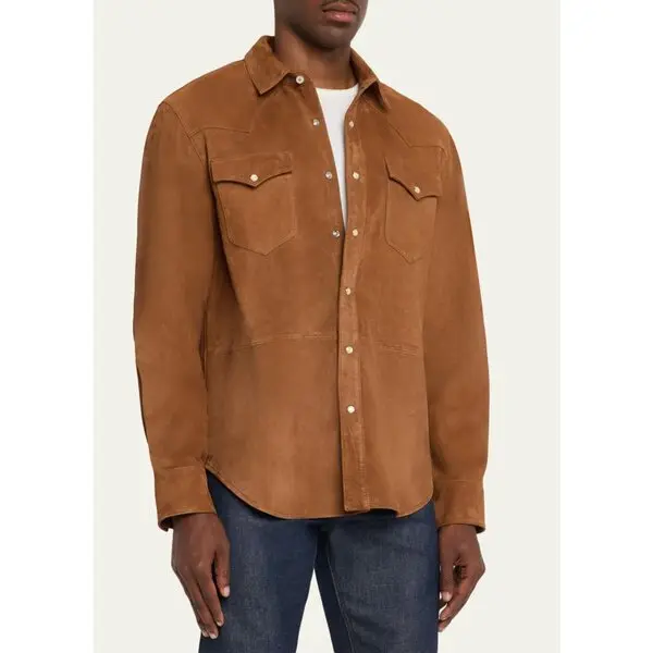 Officine Générale Suede Western Overshirt