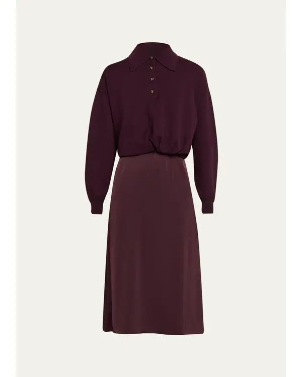 3.1 Phillip Lim Ultra-fine Merino Wool Combo Dress