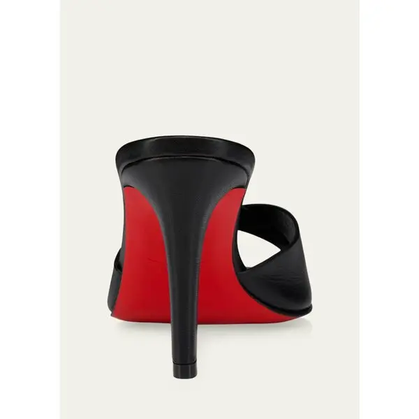 CHRISTIAN LOUBOUTIN 85mm Fanny Leather Slide Sandals