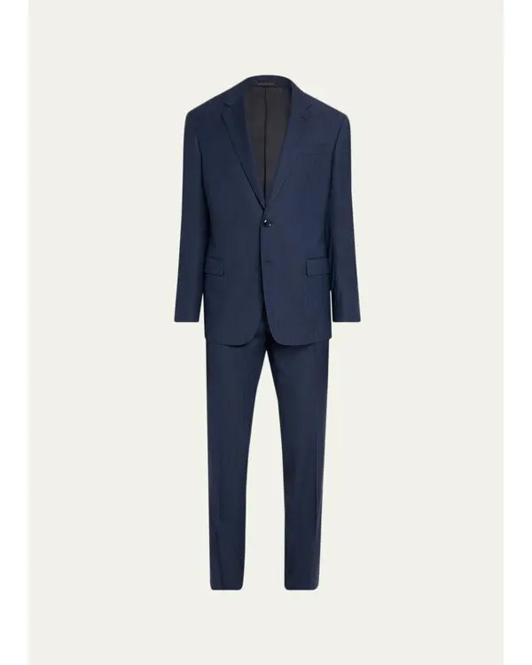 Giorgio Armani Soft Line Chevron Single-breasted Suit