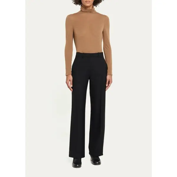 Lafayette 148 New York Elongated Viscose-cashmere Jersey Turtleneck