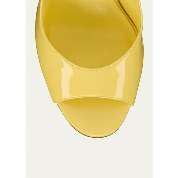 CHRISTIAN LOUBOUTIN 100mm Sofia Z Patent Leather Slingback Pumps - Vanilla
