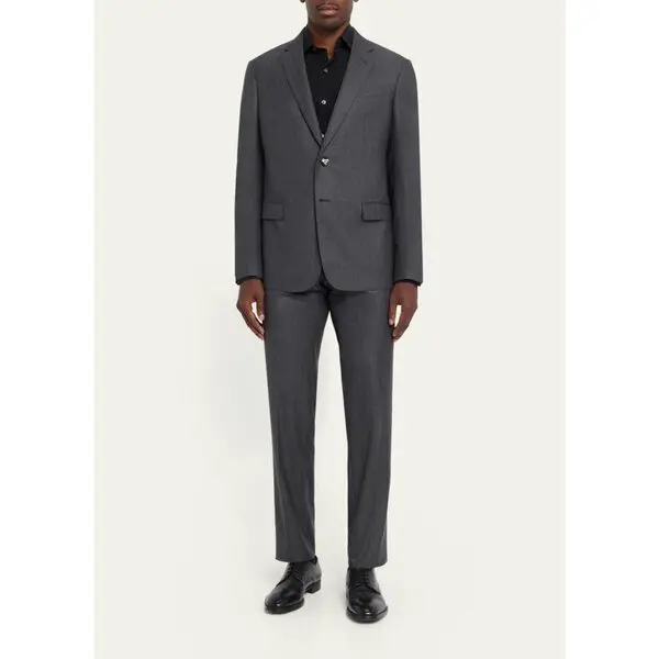 Giorgio Armani Wool Herringbone Single-breasted Suit