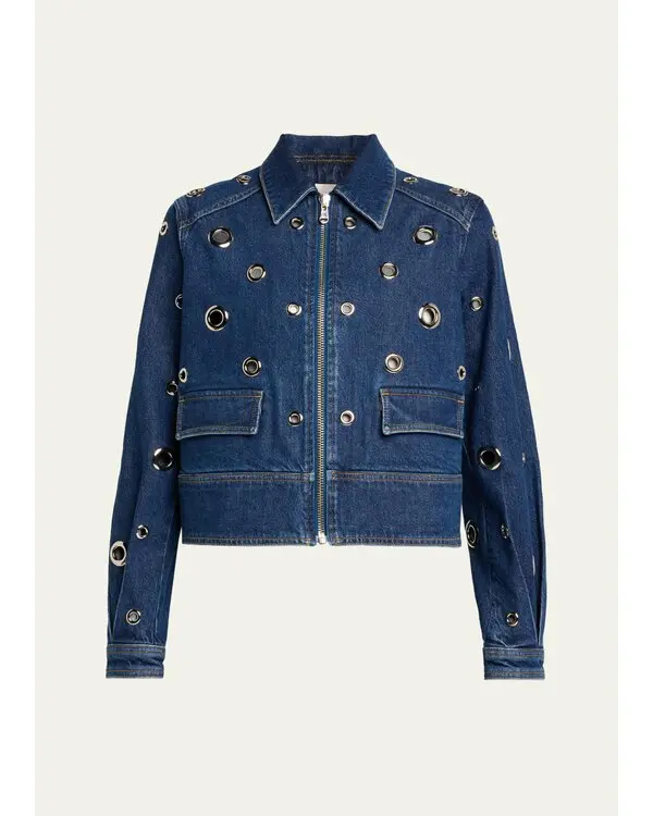 Cinq À Sept Harriet Embellished Denim Jacket
