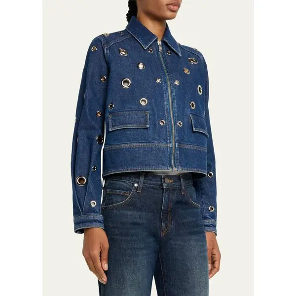 Cinq À Sept Harriet Embellished Denim Jacket