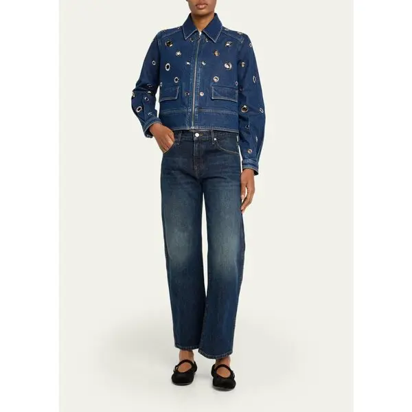 Cinq À Sept Harriet Embellished Denim Jacket