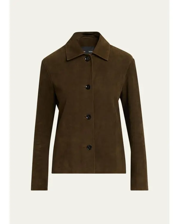 Proenza Schouler Irine Single-breasted Suede Jacket