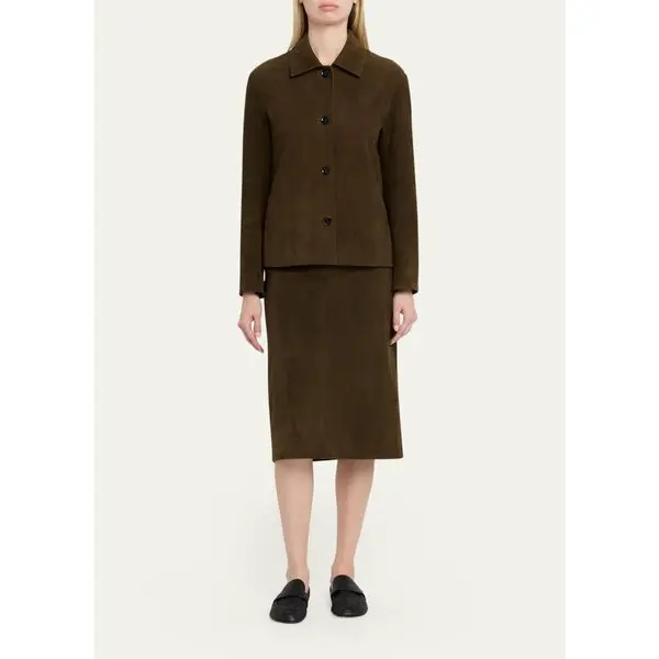 Proenza Schouler Irine Single-breasted Suede Jacket