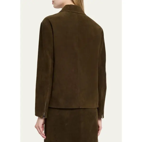 Proenza Schouler Irine Single-breasted Suede Jacket