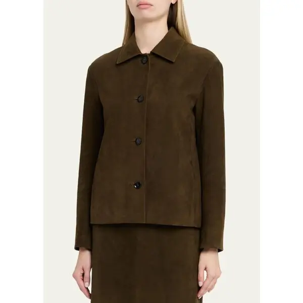 Proenza Schouler Irine Single-breasted Suede Jacket