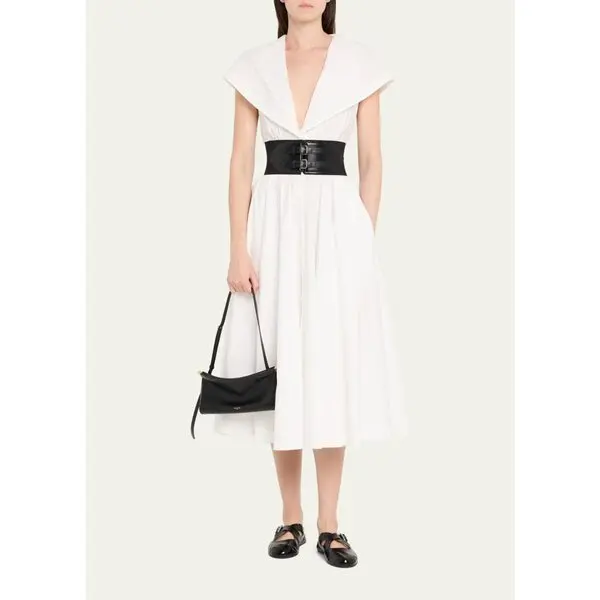 Alaïa Le Click Small Shoulder Bag In Glossy Leather - Noir