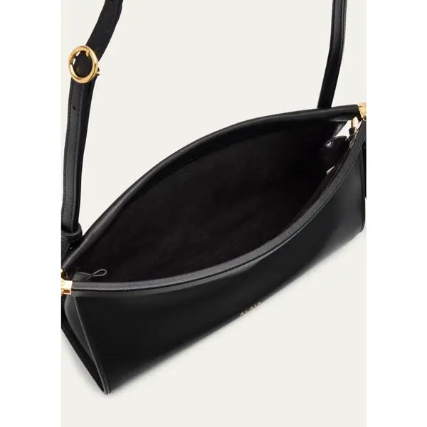 Alaïa Le Click Small Shoulder Bag In Glossy Leather - Noir