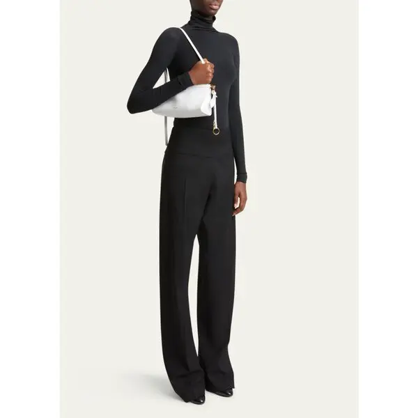 Alaïa Le Click Small Shoulder Bag In Glossy Leather - Noir