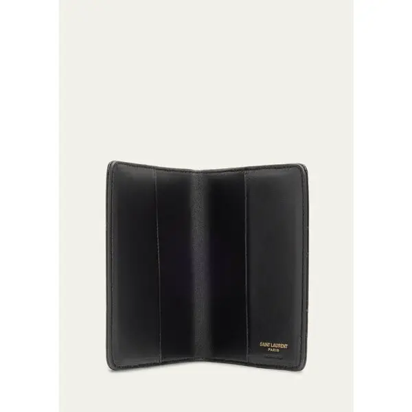 Saint Laurent Quilted Leather Passport Case