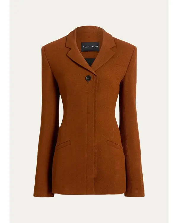 Proenza Schouler Vioni Heavy Sable Single-breasted Jacket