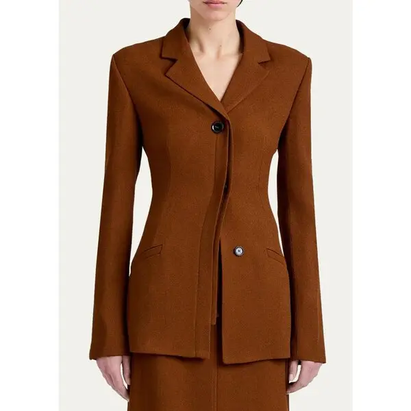 Proenza Schouler Vioni Heavy Sable Single-breasted Jacket